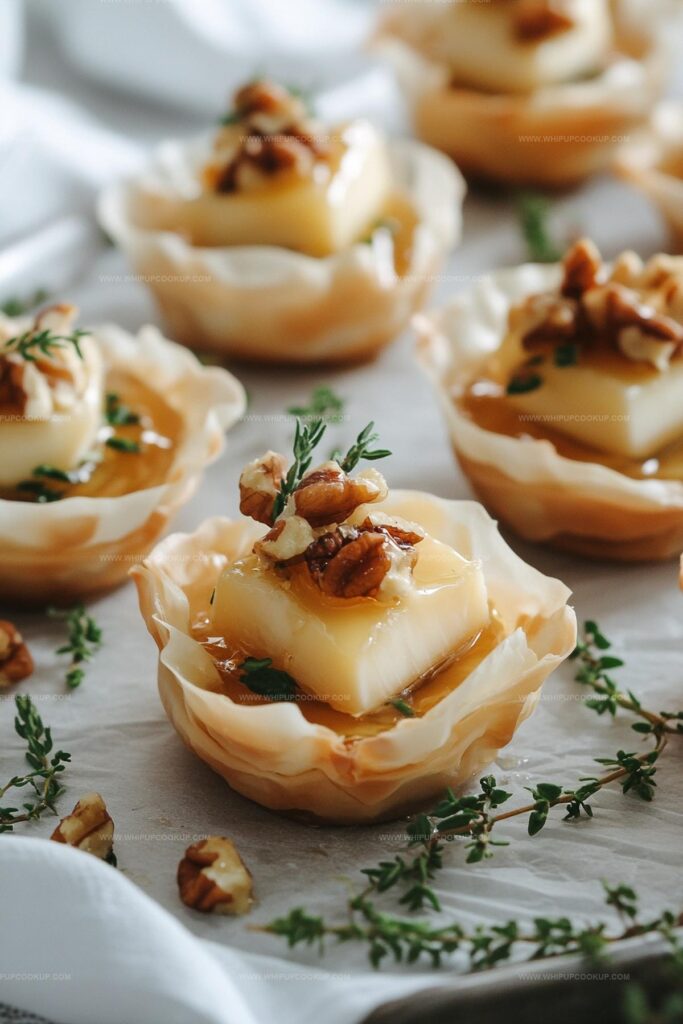 Sweet & Festive Christmas Brie and Pear Phyllo Cups Recipe - Whip Up ...