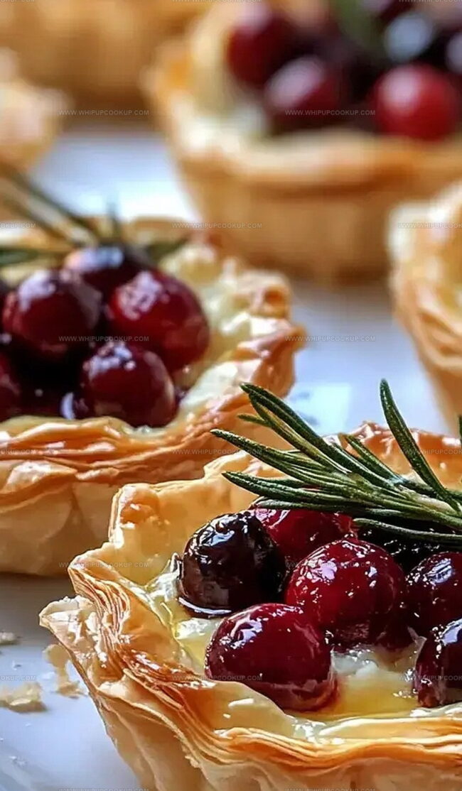 Crispy Mini Cranberry Brie Phyllo Tarts Recipe: Sweet & Savory Joy ...